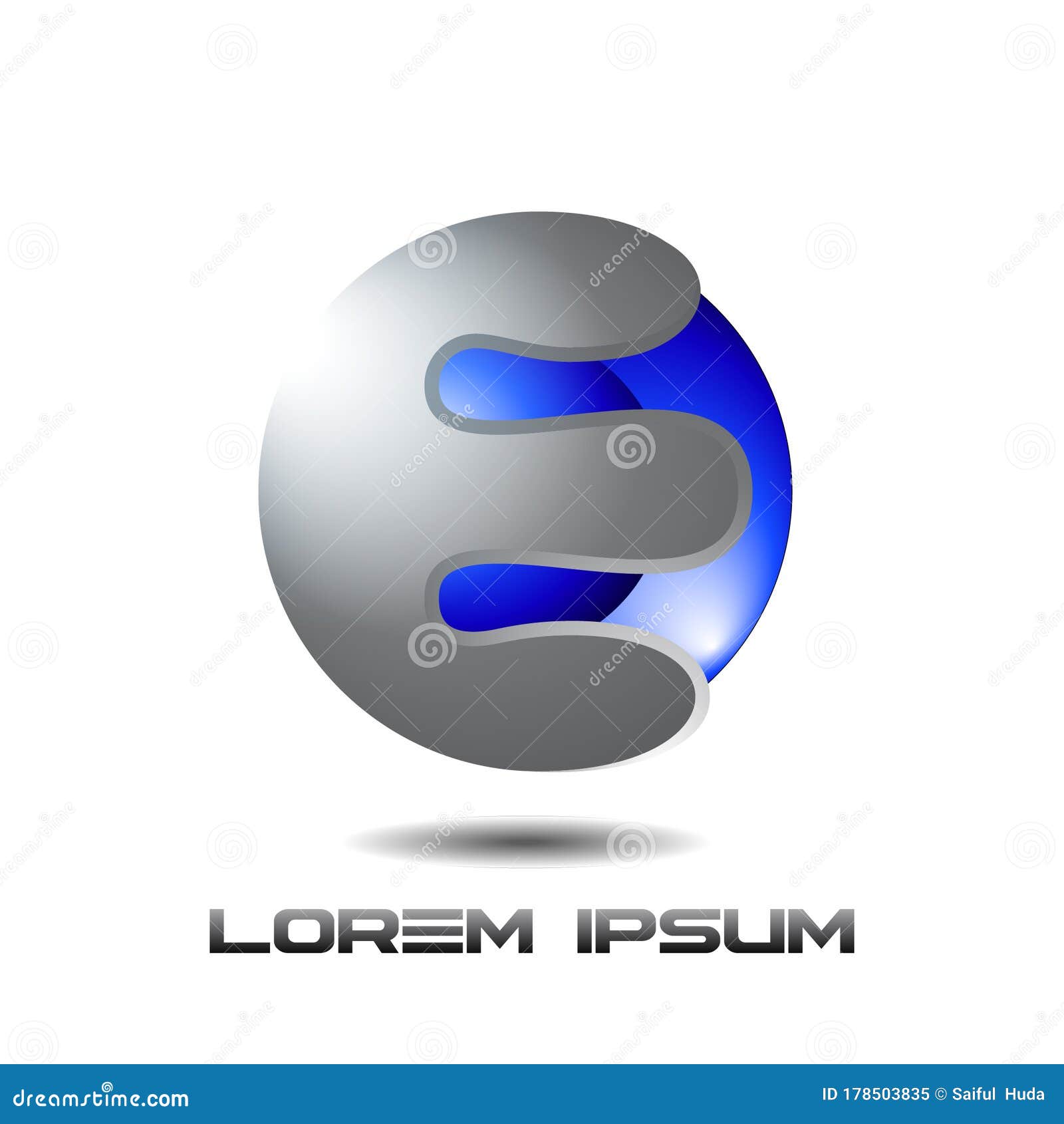 Letter E Internet Circle Icon Design Stock Vector - Illustration of ...