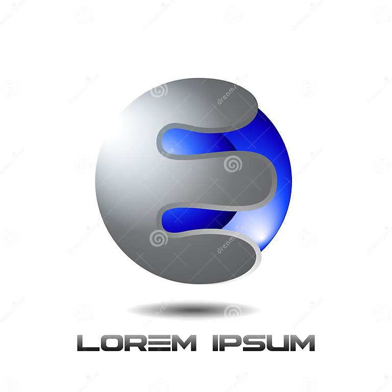 Letter E Internet Circle Icon Design Stock Vector - Illustration of ...