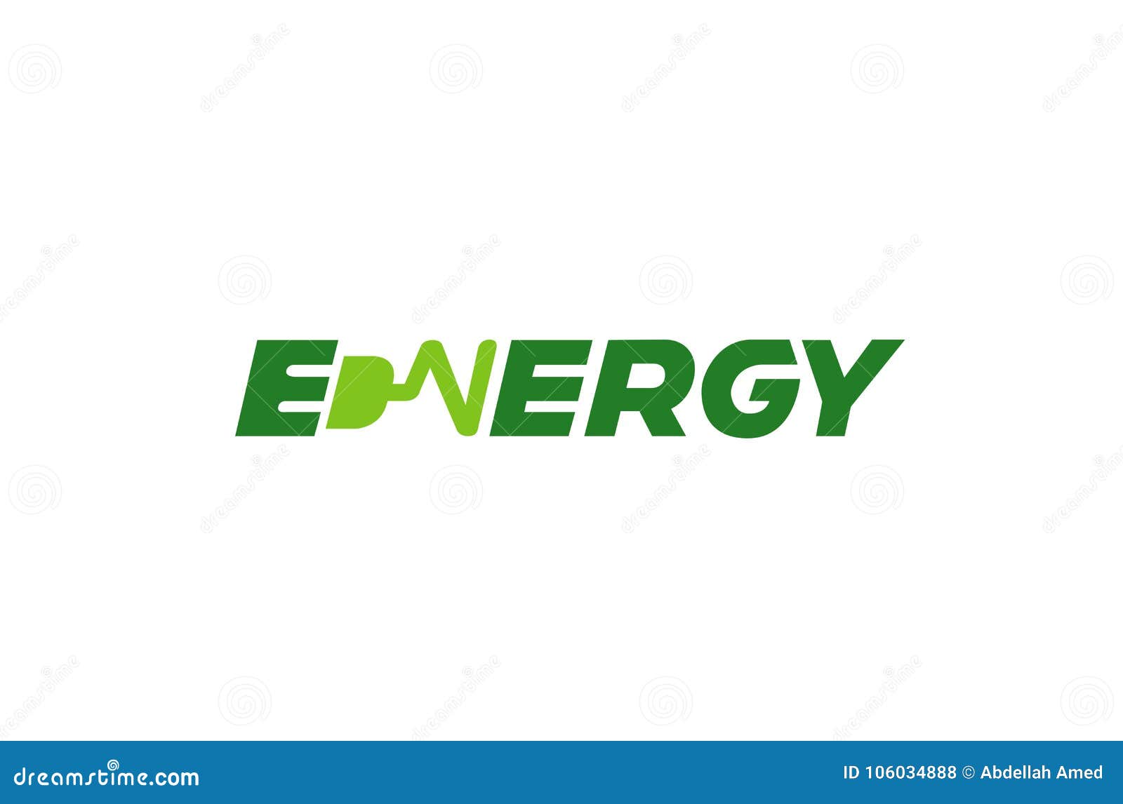 Creative Abstract Energy Typography Text Logo Vector Stock Vector ...
