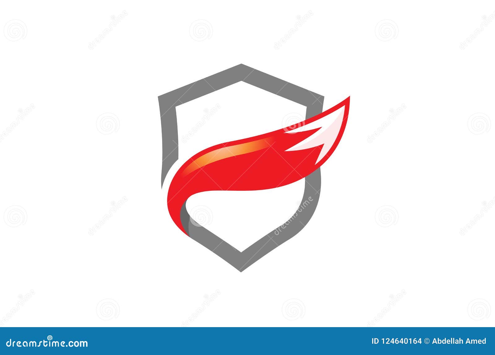 Creative Abstract Fox Tail Shield Protection Security Logo Stock Vector ...