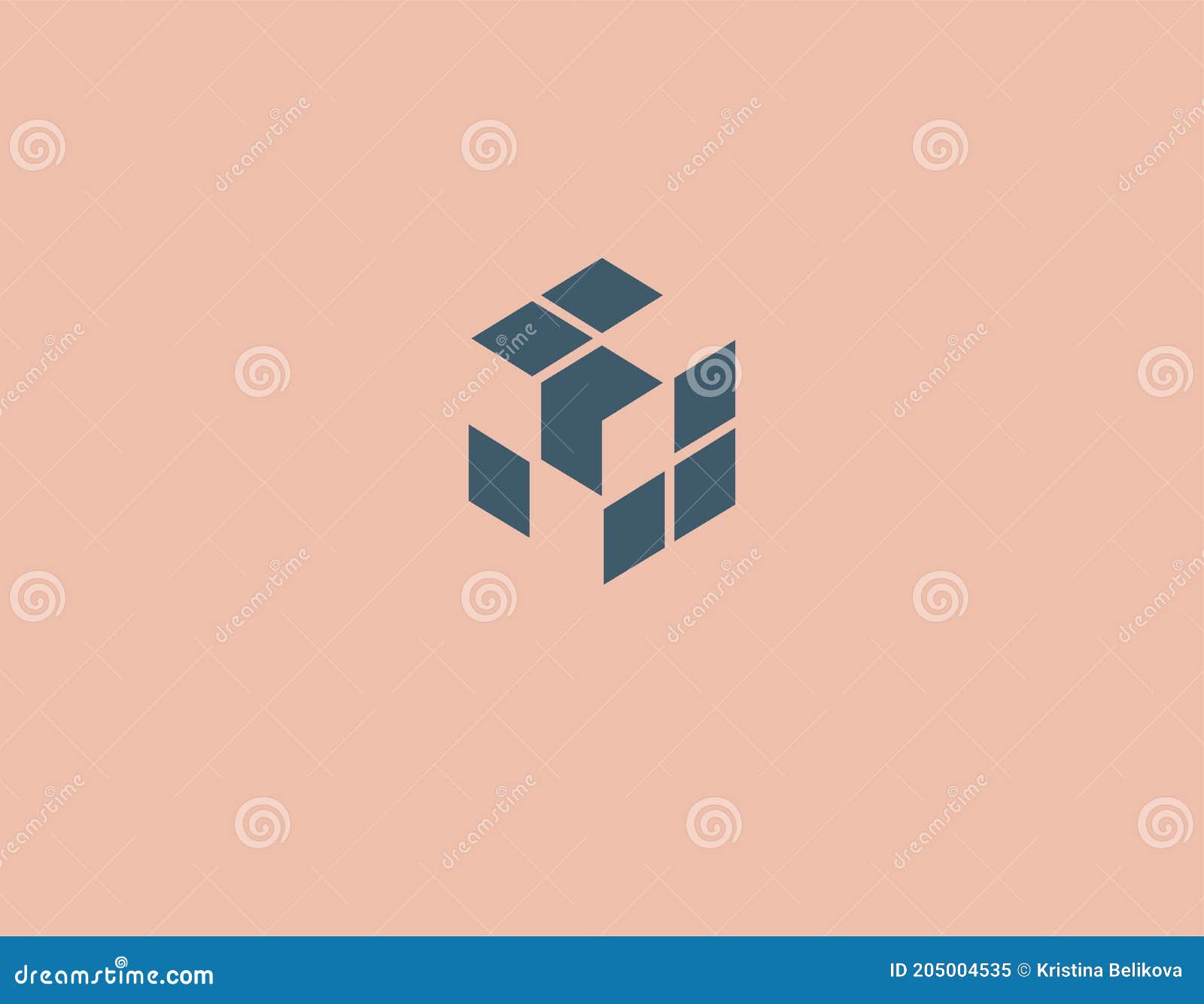 Creative Abstract Geometric 3d Cube Logo Icon Stock Vector ...