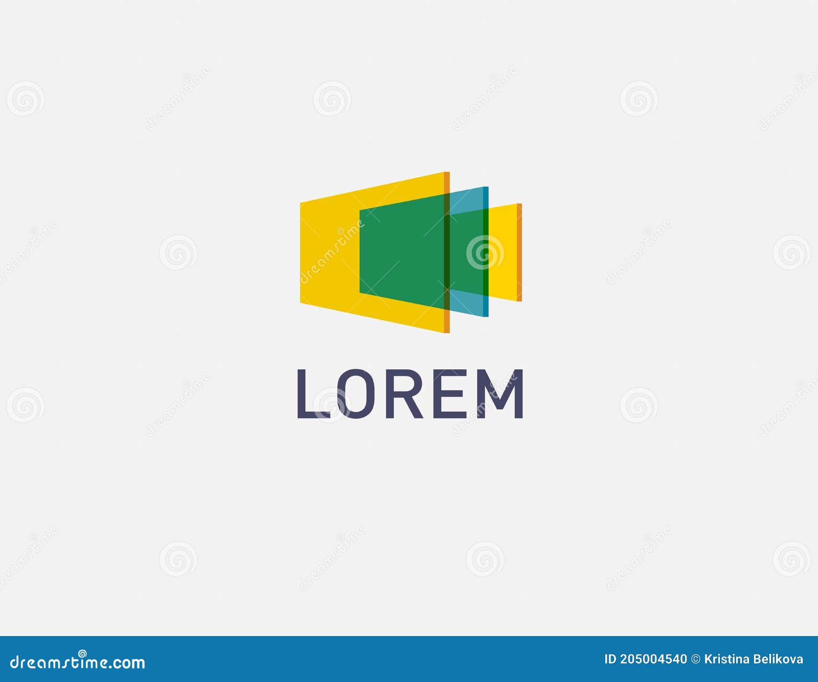 Creative Abstract Geometric 3D Logo of Three Colorful Faces Stock ...