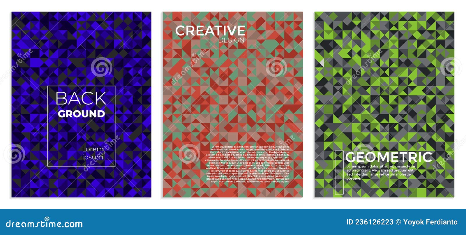 Creative Abstract Geometric Poster Design Stock Illustration ...