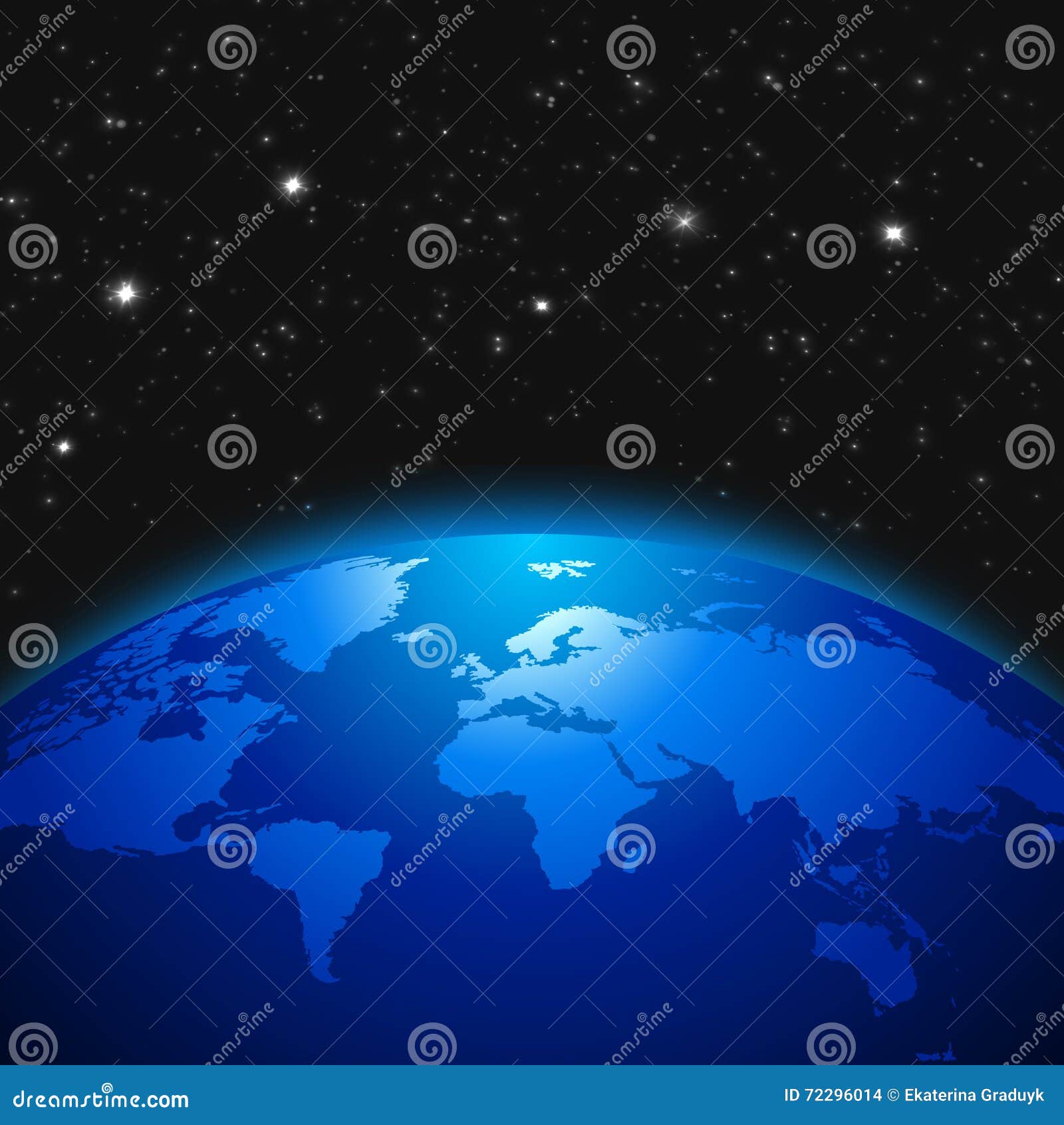 Creative Abstract Global Communication Scientific Concept: Space View ...