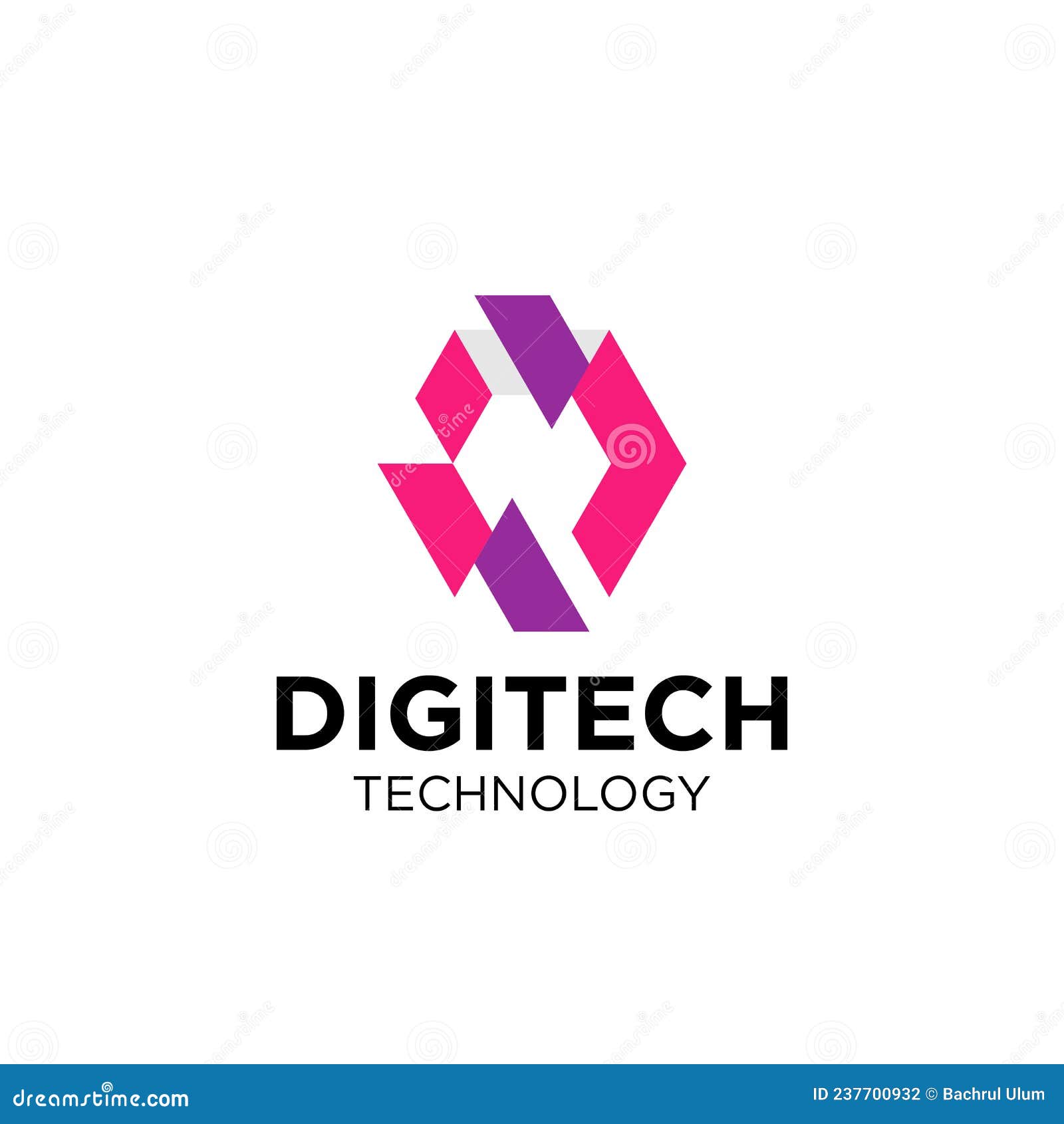 Creative Abstract Hexagon Tech Logo. Digital Data Box Logo Vector Stock ...