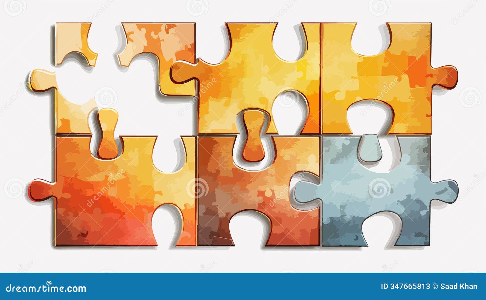 Creative Abstract Jigsaw Puzzle Square Design for Graphic Projects ...