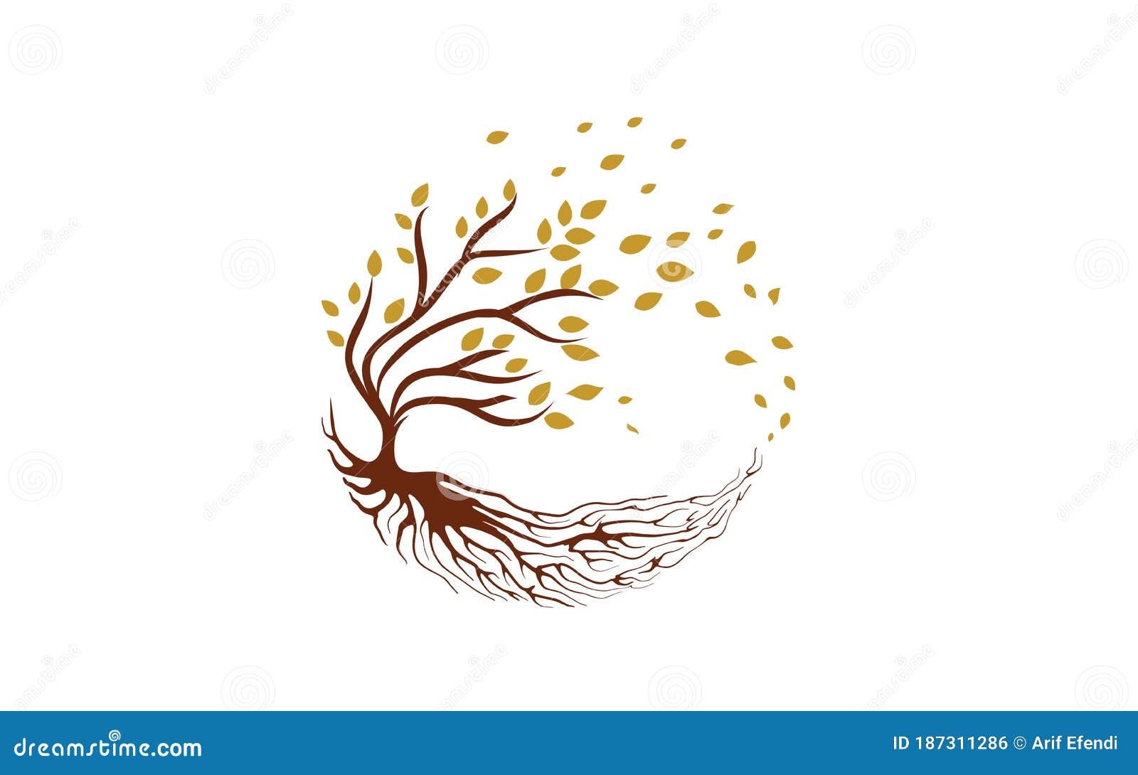 Creative Abstract Life Root Vector Logo Design Stock Vector ...