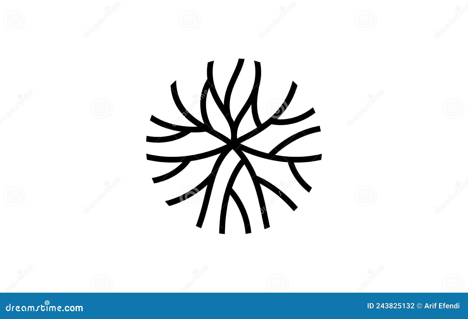 Creative Abstract Life Rooted on White Background Vector Logo Design ...