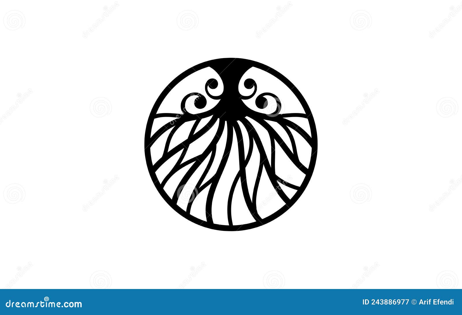 Creative Abstract Life Rooted on White Background Vector Logo Design ...