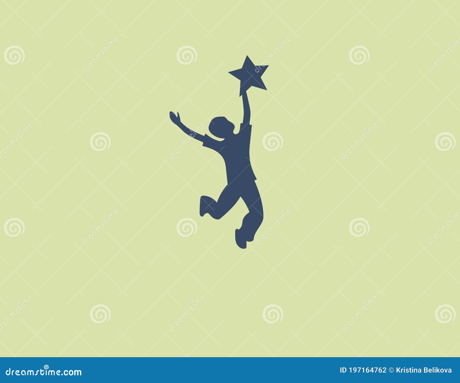 Creative Abstract Logo Child Boy with a Star Stock Vector ...