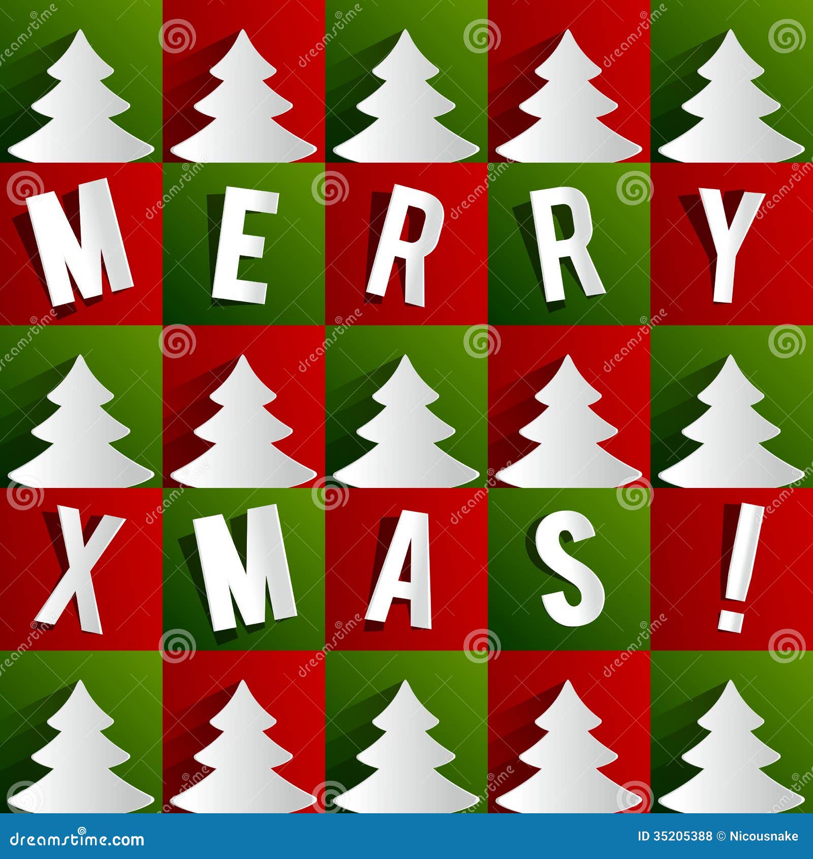 Creative Abstract Merry Christmas Card Stock Vector - Illustration of ...