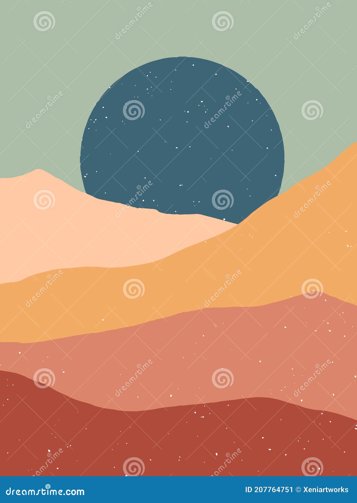 Creative Abstract Mountain Landscape Background Stock Vector ...