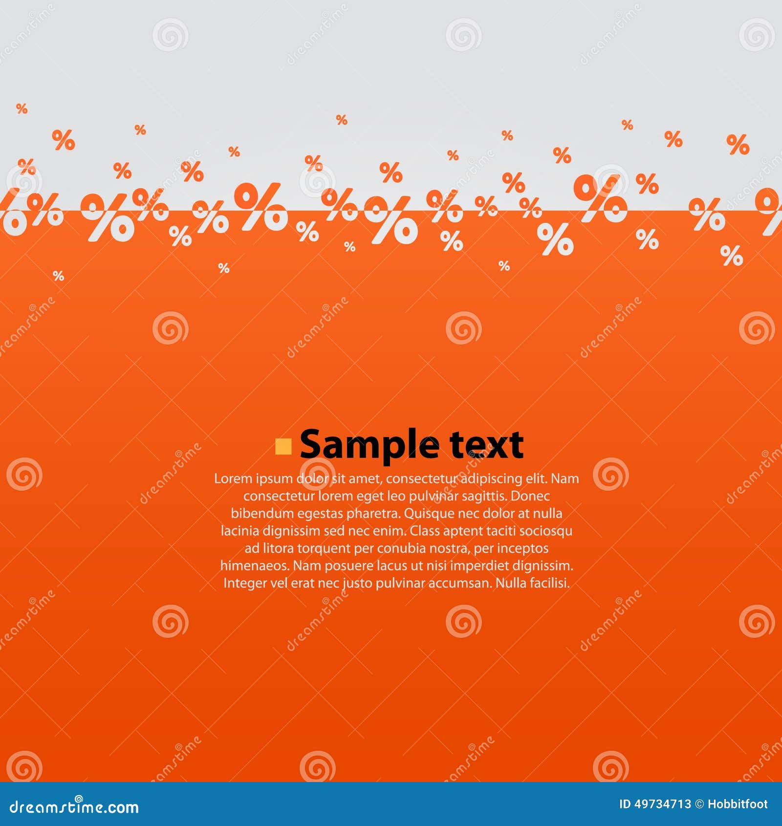 Creative Abstract Orange Percent Background. Stock Illustration ...