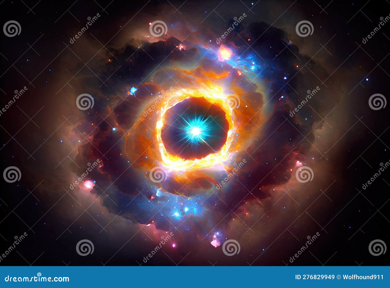 Creative Abstract Particles Background. Space Nebula Start Burst ...