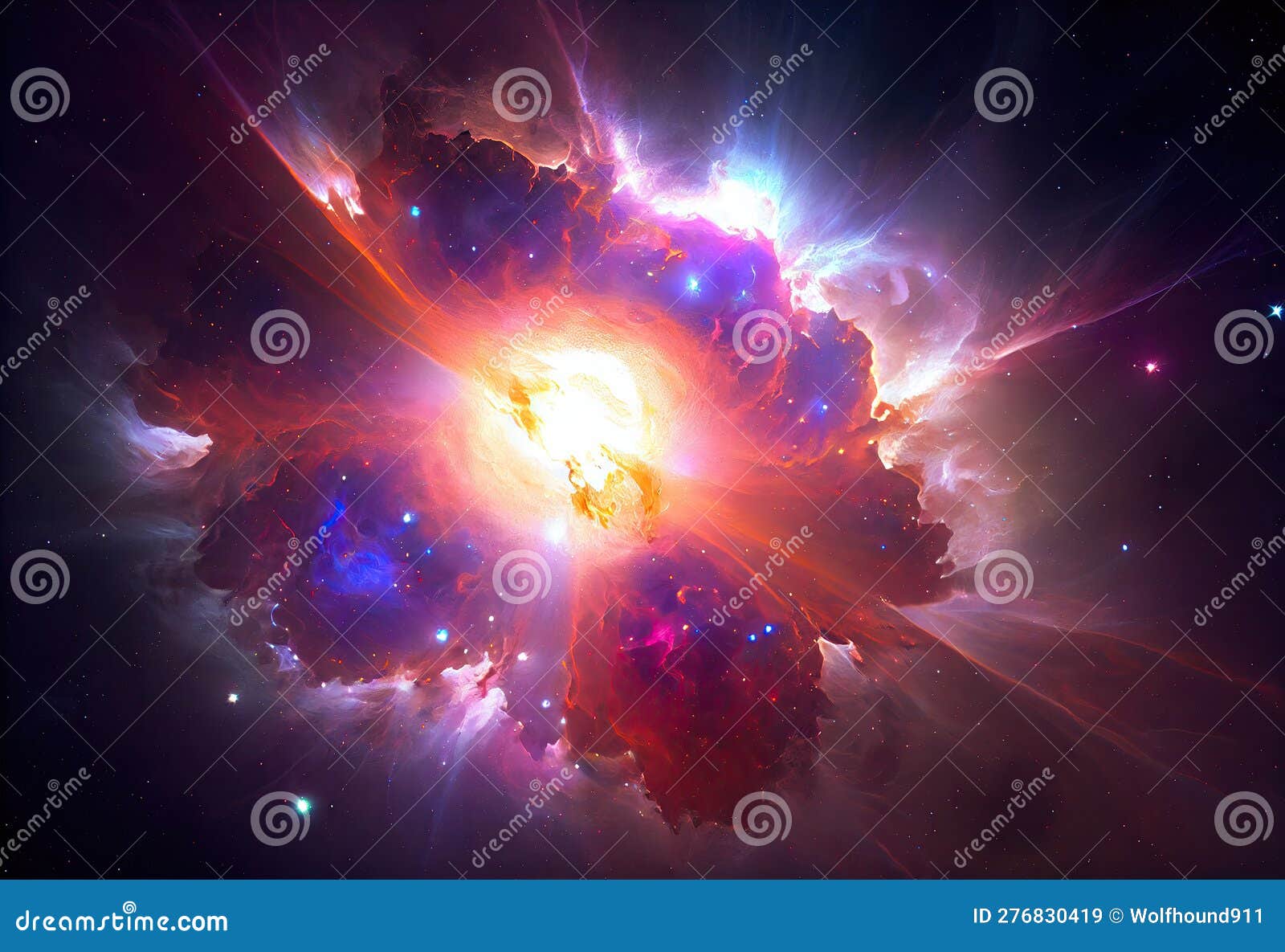 Creative Abstract Particles Background. Space Nebula Start Burst ...