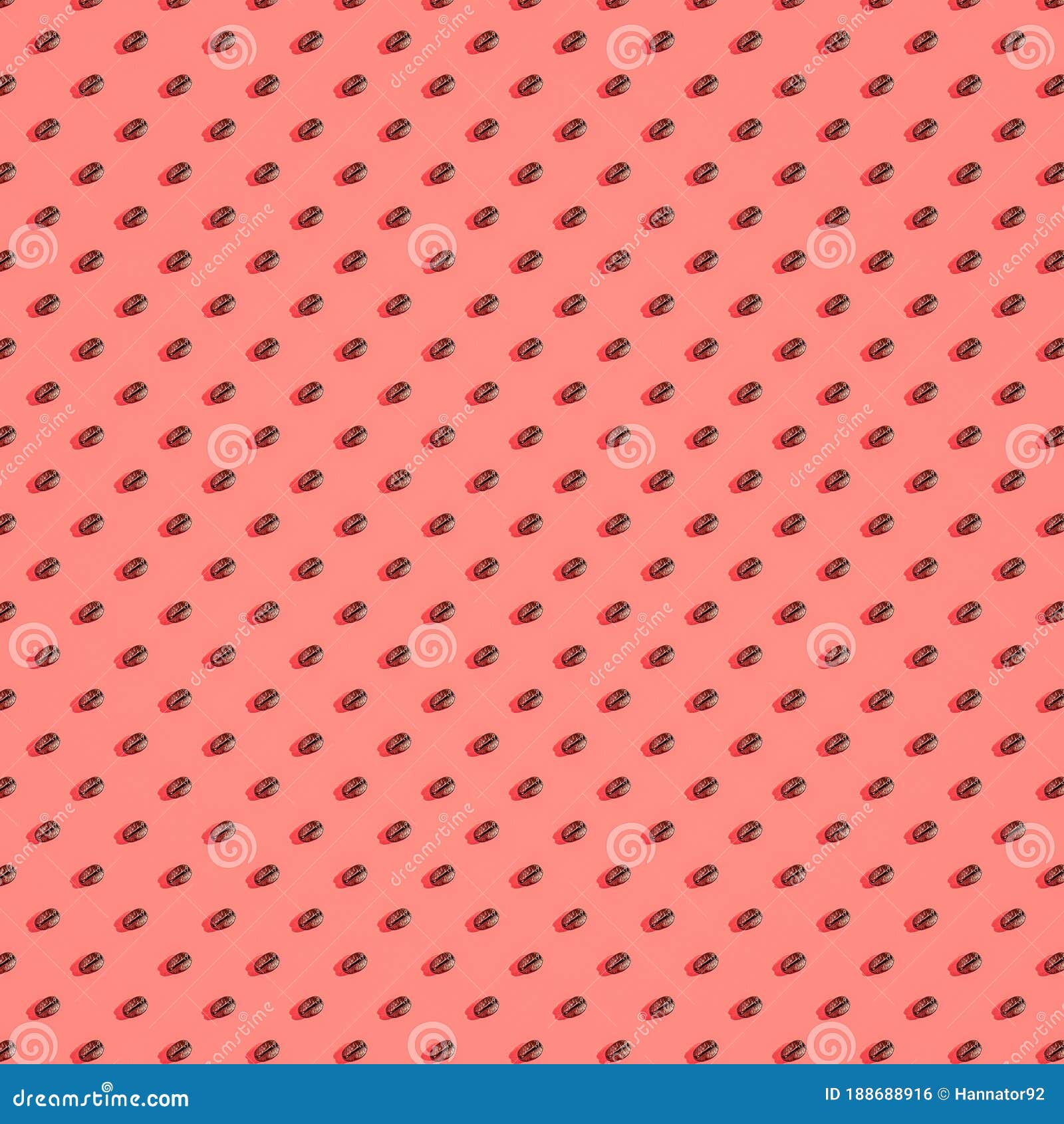 Creative Abstract Pattern Coffee Beans on Pink Background, Flat Lay ...