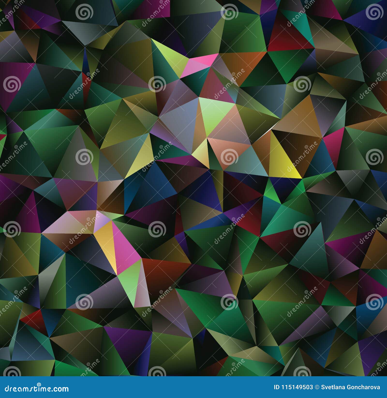 Creative Abstract Polygon Illustration. Vector Clip Art. Stock Vector ...