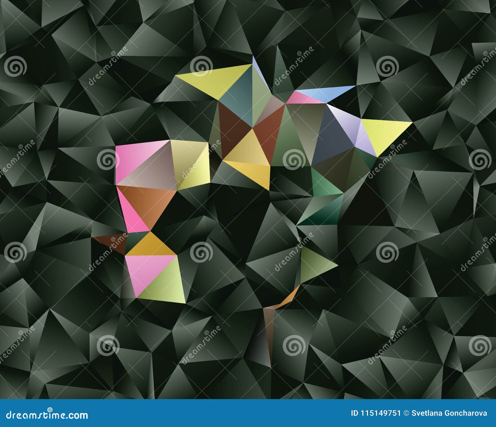 Creative Abstract Polygon Illustration. Vector Clip Art. Stock Vector ...