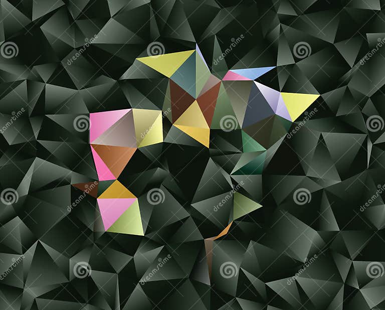 Creative Abstract Polygon Illustration. Vector Clip Art. Stock Vector ...