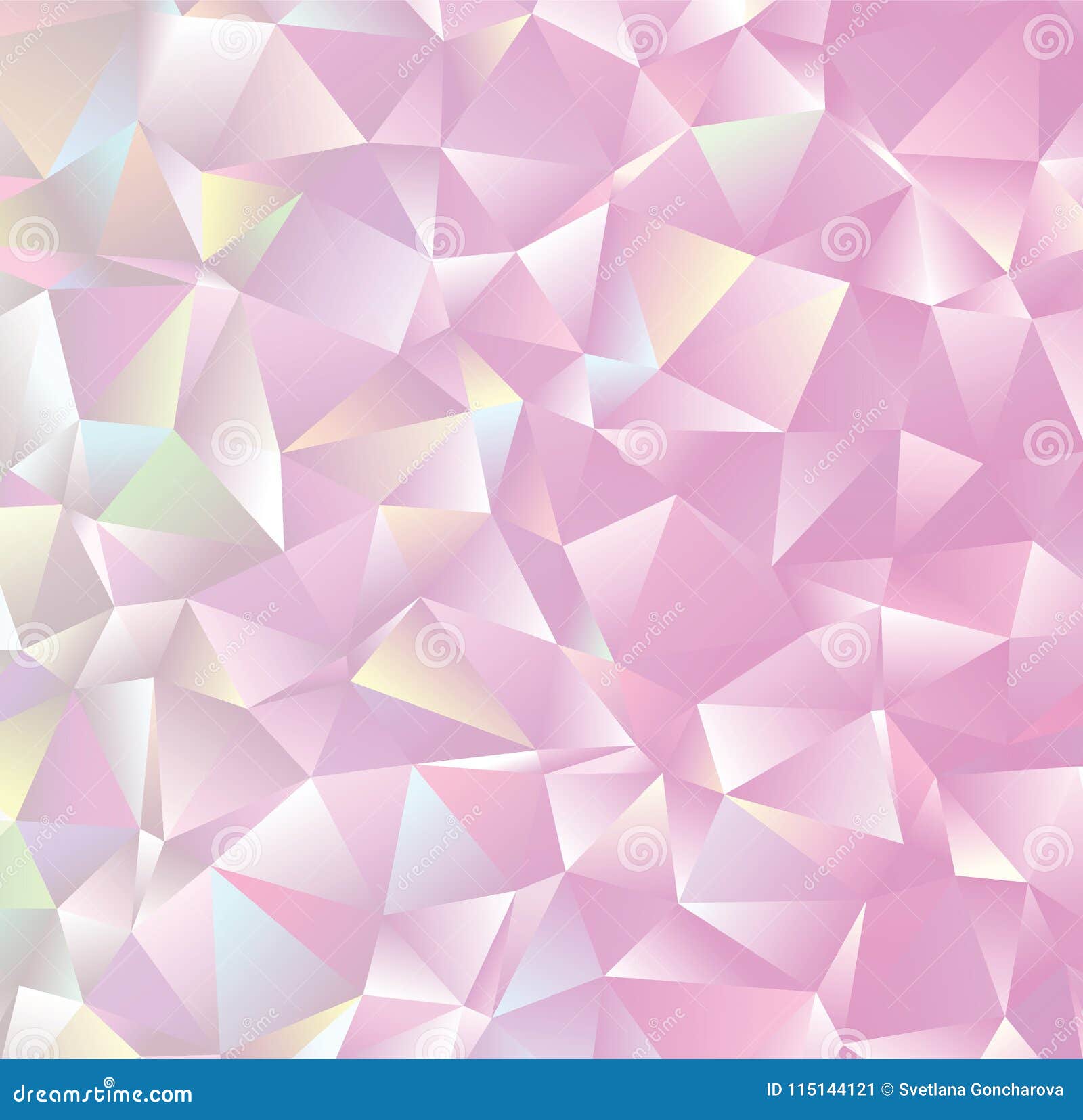 Creative Abstract Polygon Light Pink Illustration. Vector Clip Art ...