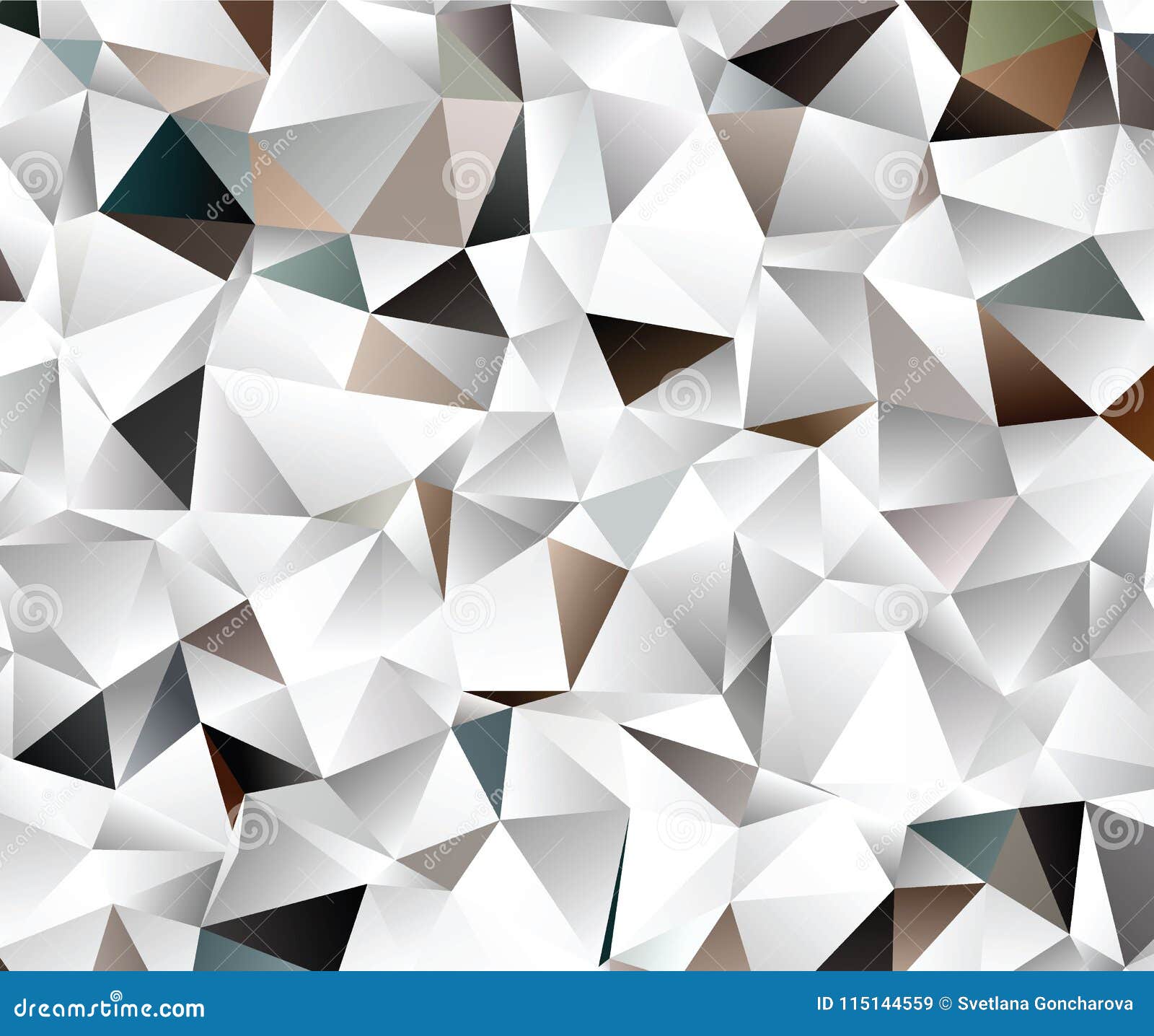 Creative Abstract Polygon White, Brown, Black Illustration. Vector Clip ...