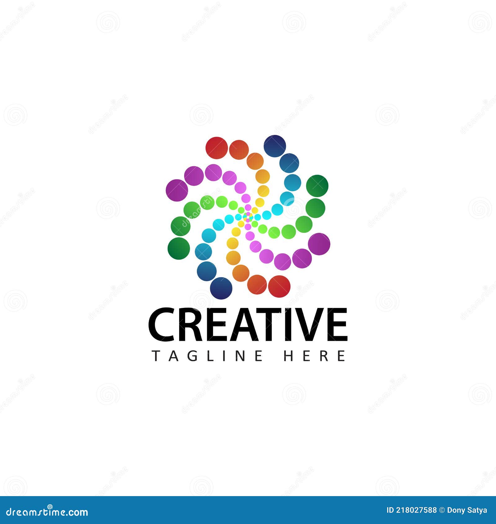 Creative Abstract Rainbow Colors Logo Template Design Vector Stock ...
