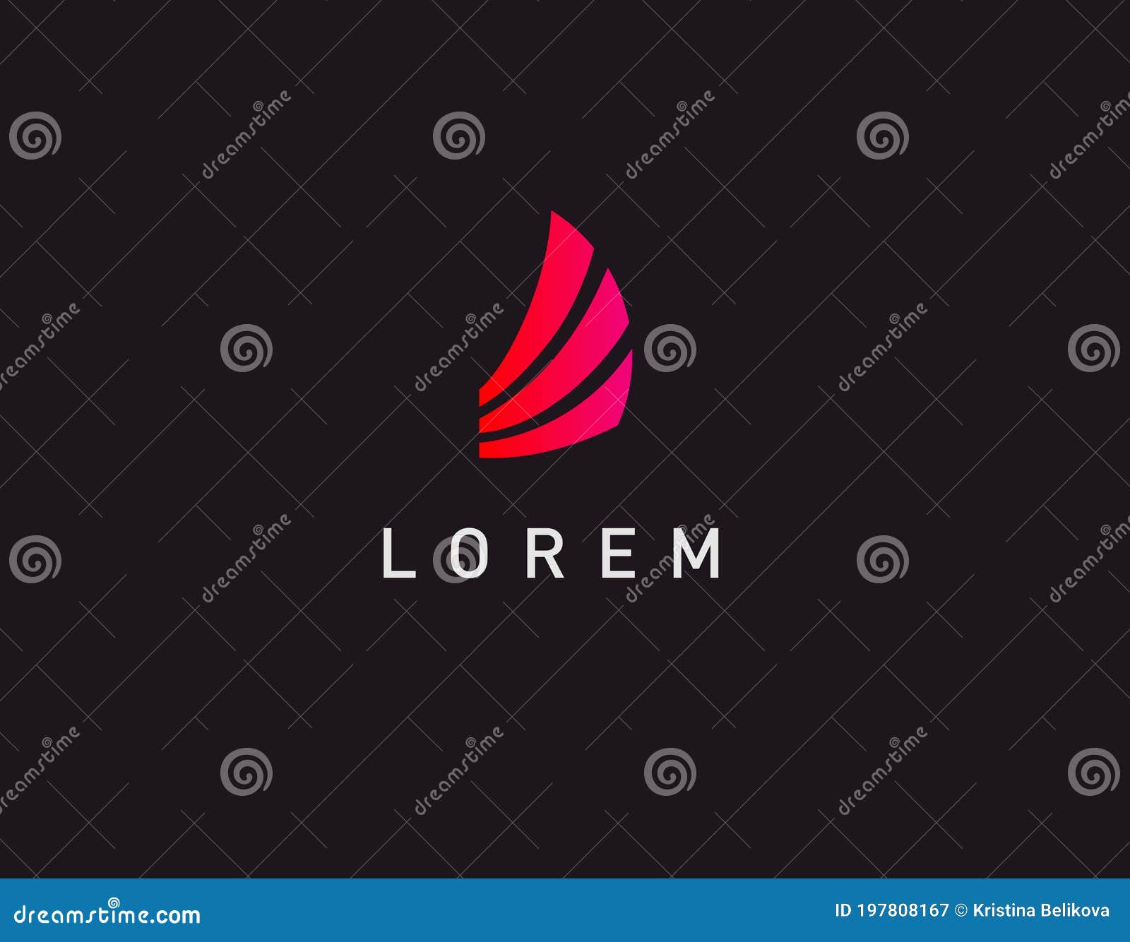 Creative Abstract Red Logo Three Stripes for a Sports Company Stock ...
