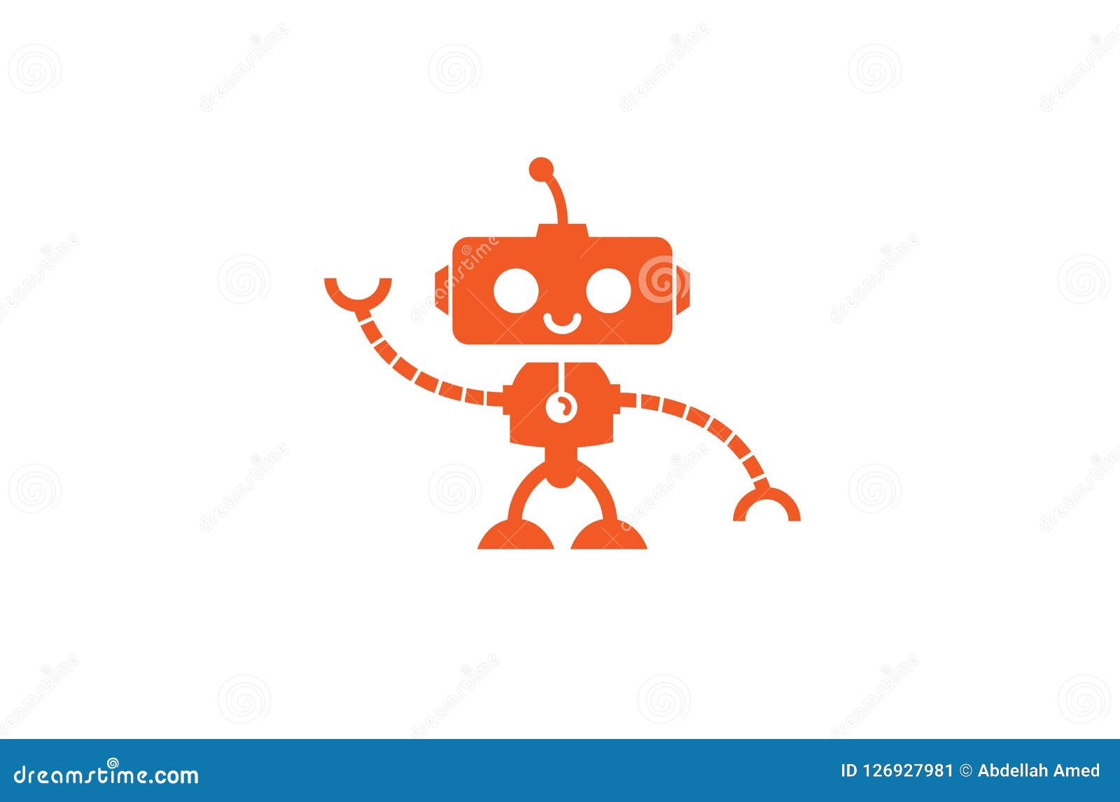 Creative Abstract Red Robot Logo Stock Vector - Illustration of cyborg ...