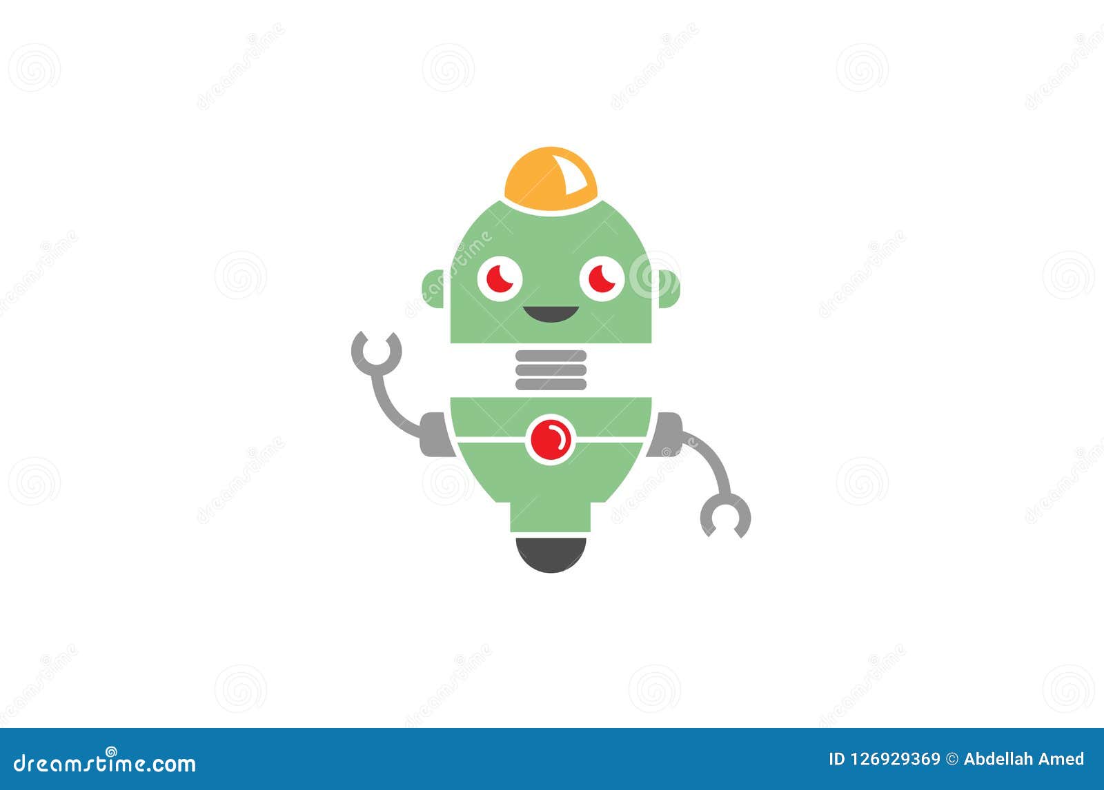 Creative Abstract Red Robot Logo Stock Vector - Illustration of concept ...