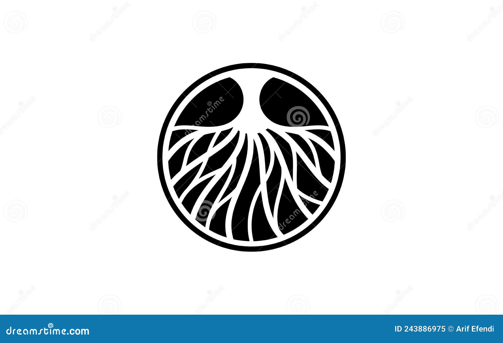 Creative Abstract Life Rooted on White Background Vector Logo Design ...