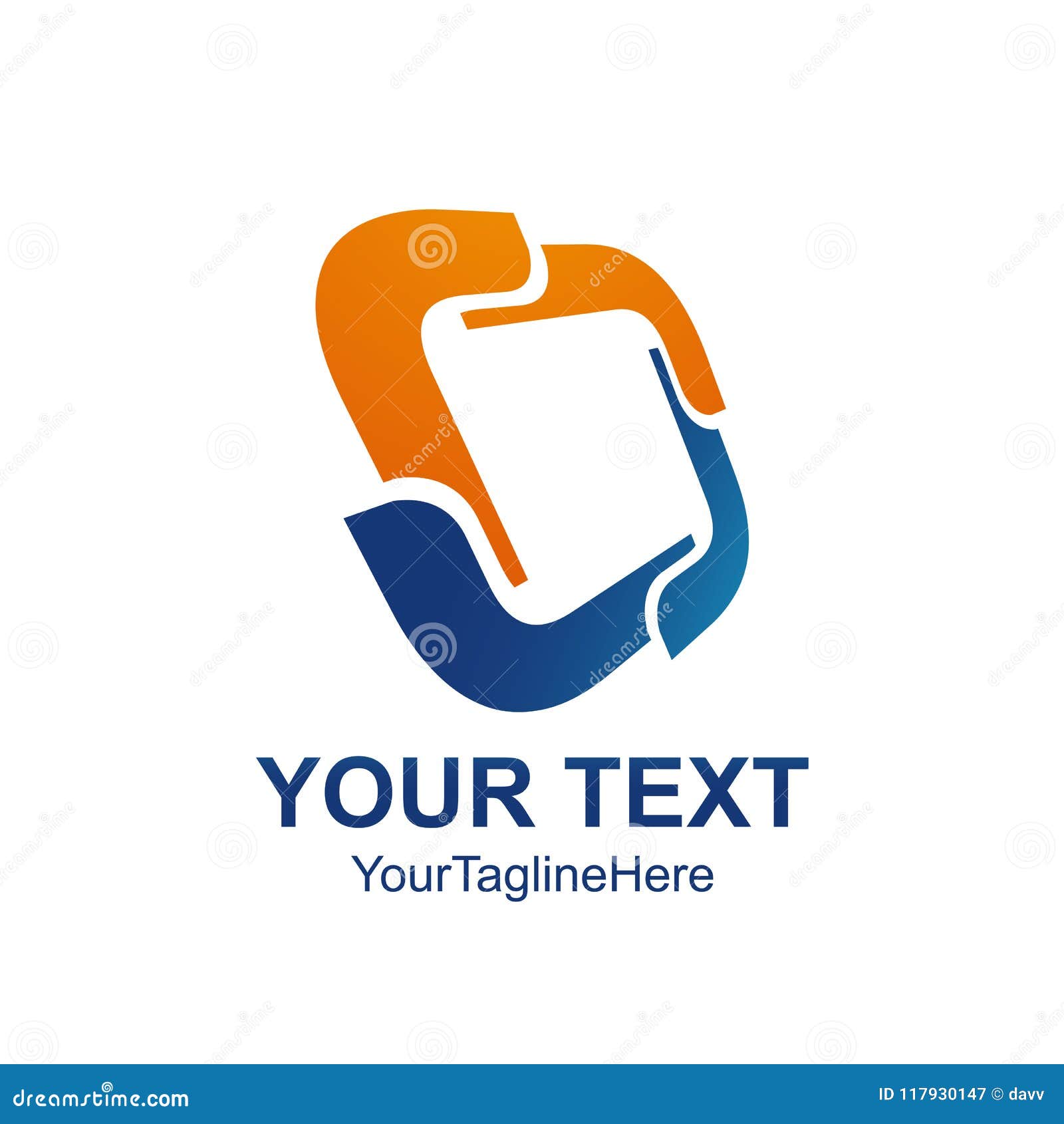 Creative Abstract Round Square Rotate Vector Logo Design Template ...