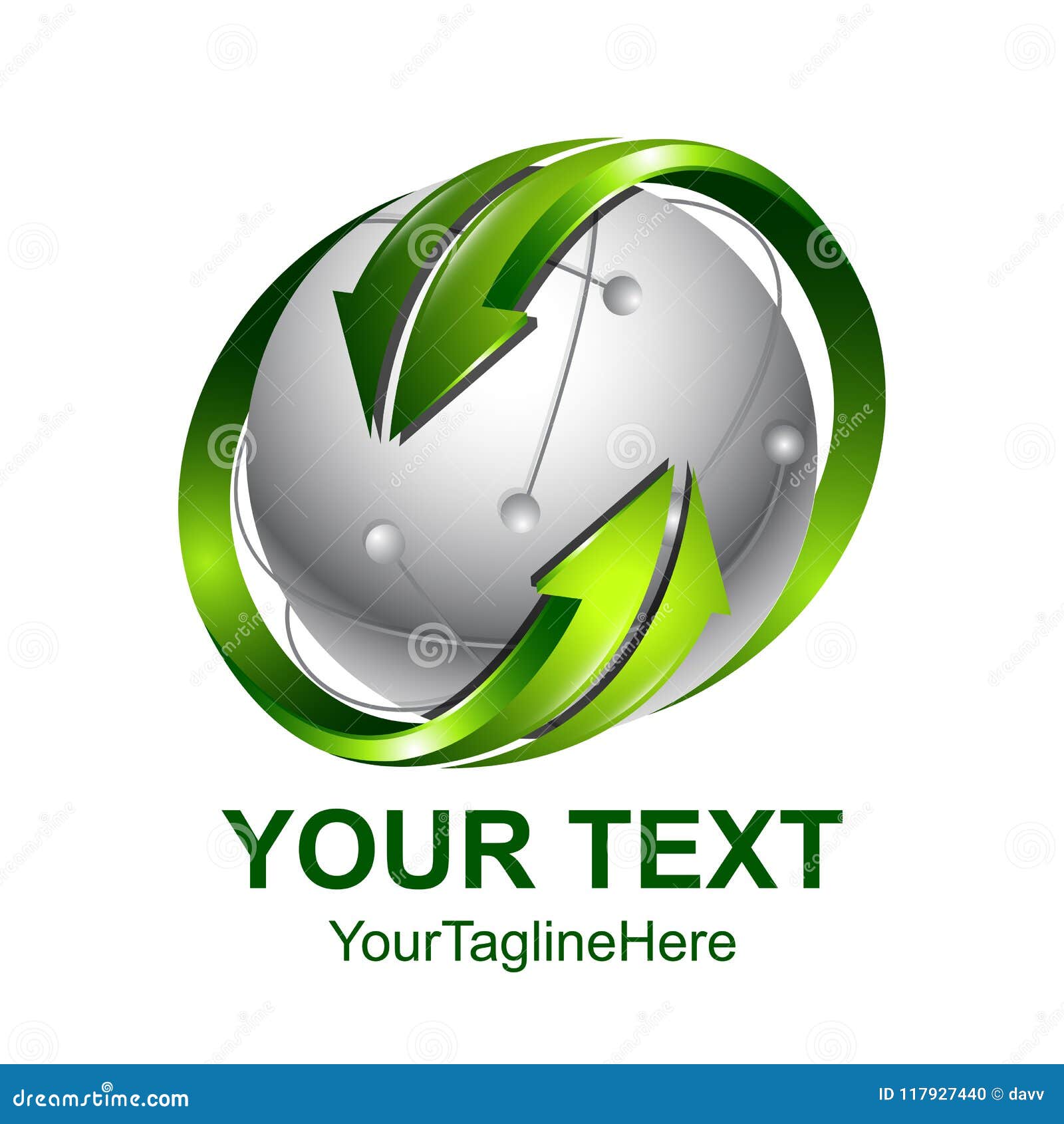 Creative Abstract Sphere 3d Orbits Arrow Vector Logo Design Temp Stock ...