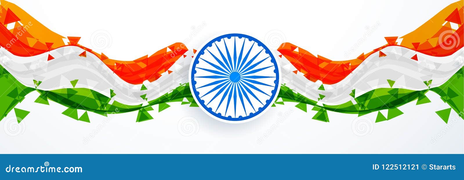 Creative Abstract Style Indian Flag Design Stock Vector - Illustration ...