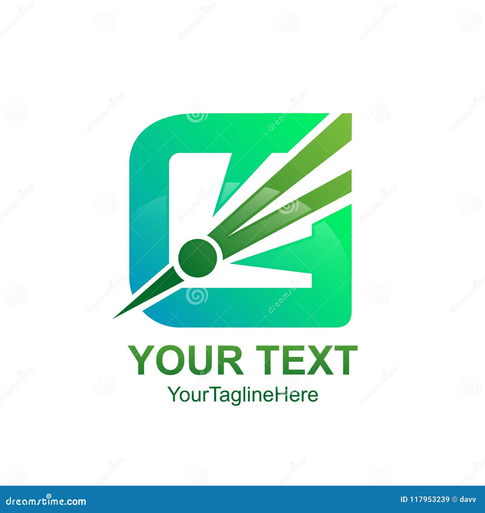 Creative Abstract Swoosh Square Vector Logo Design Template Elem Stock ...