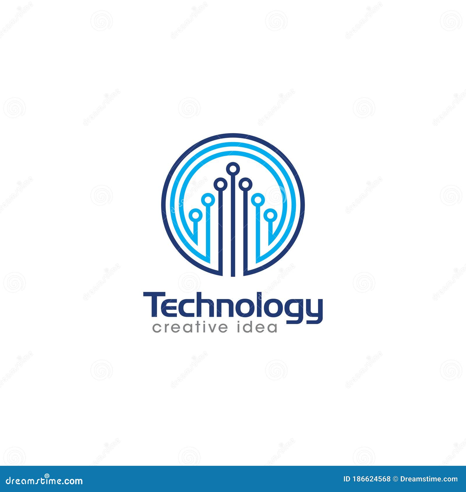 Creative Abstract Technology Concept Logo Design Template Stock Vector - Illustration of logo ...