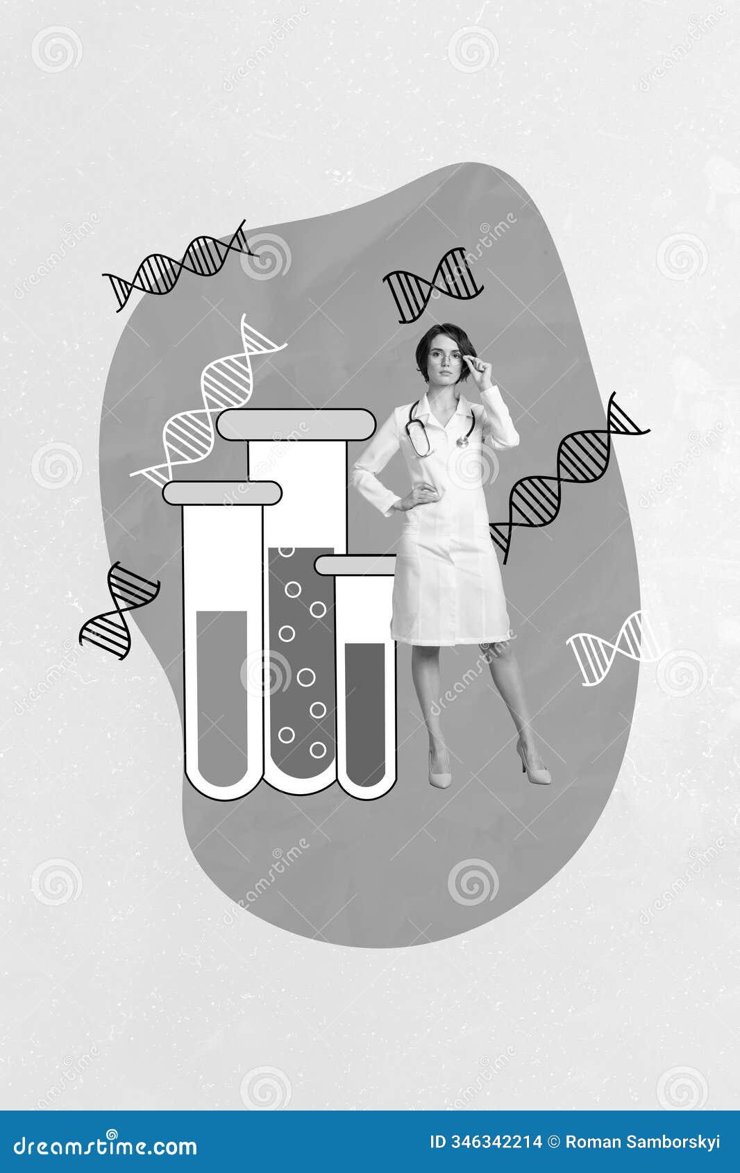 Creative Abstract Template Graphics Collage Image of Smart Clever ...