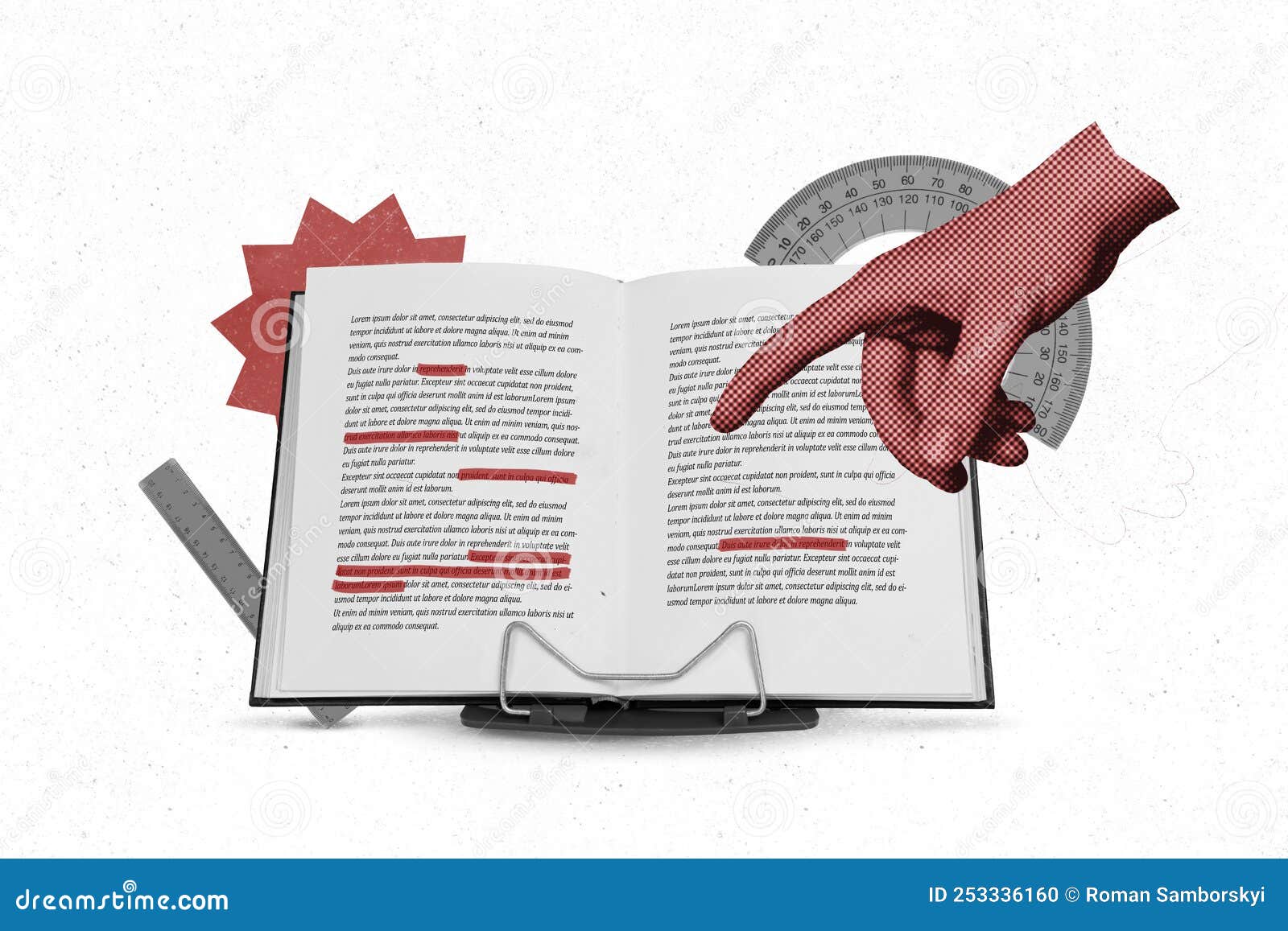 Creative Abstract Template Graphics Image of Arm Pointing Finger Open ...