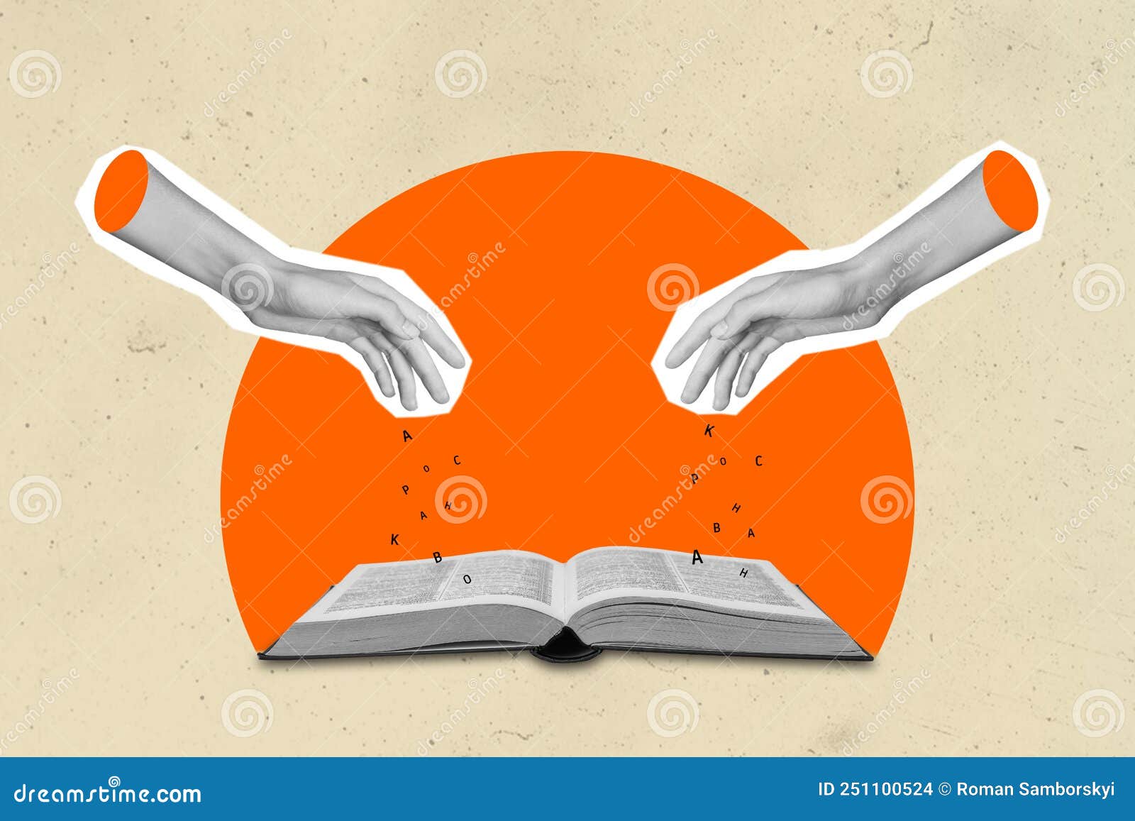 Creative Abstract Template Graphics Image of Arms Throwing Letters Open ...