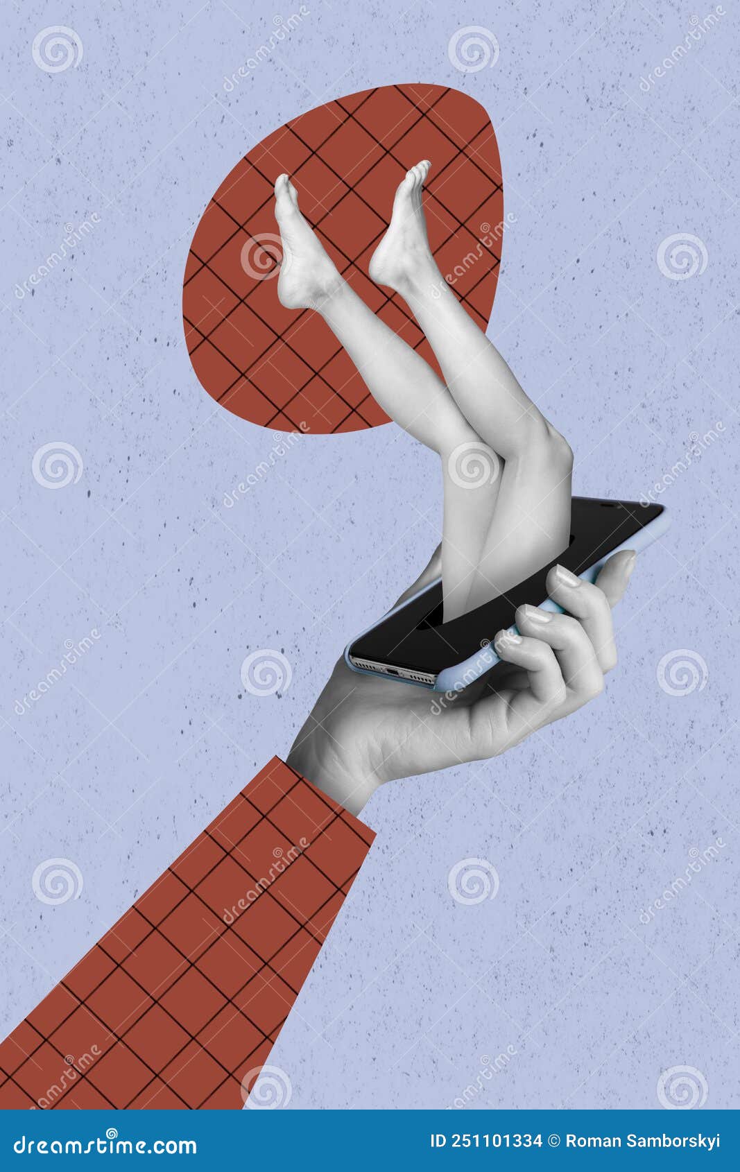 Creative Abstract Template Graphics Image of Big Hand Arm Typing Modern ...