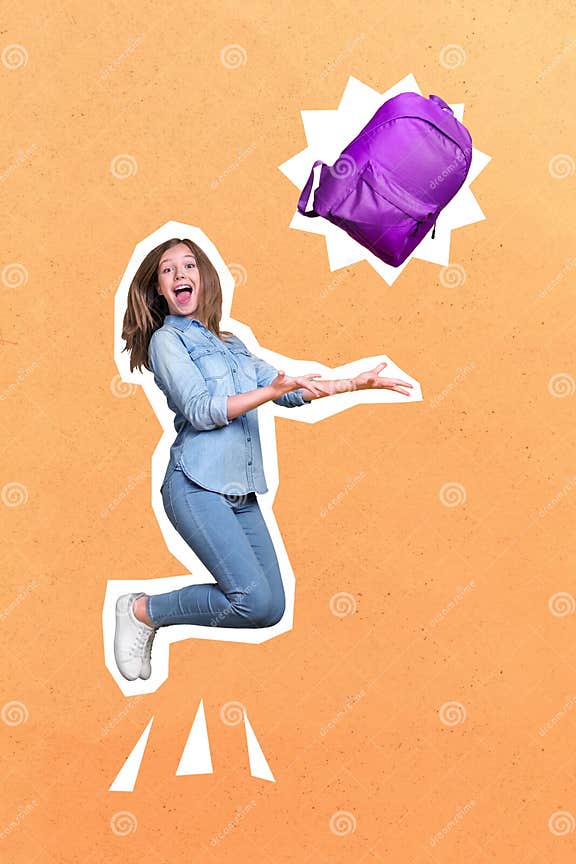 Creative Abstract Template Graphics Image of Small Kid Throwing ...