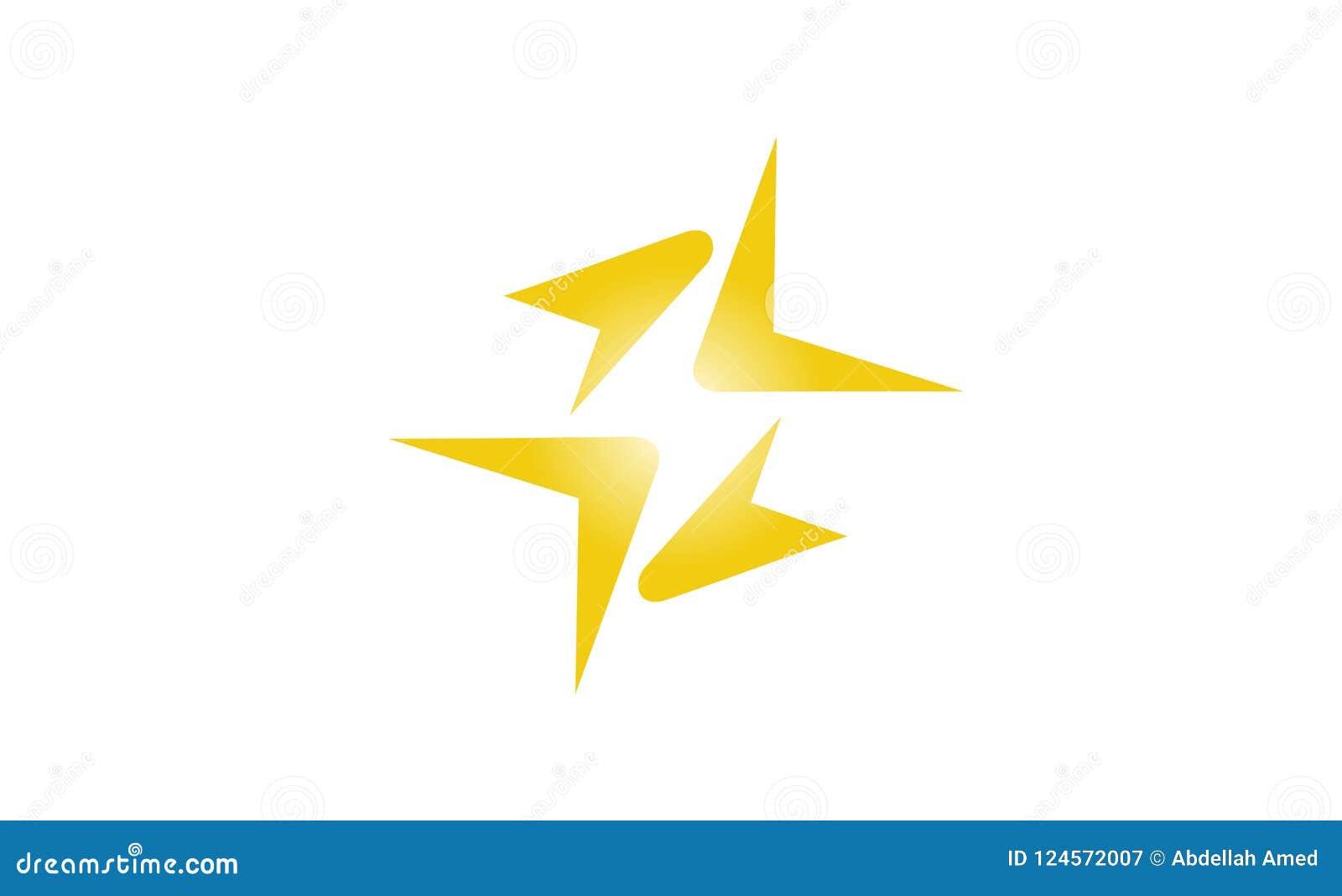 Creative Abstract Thunder Logo Stock Vector - Illustration of shape ...