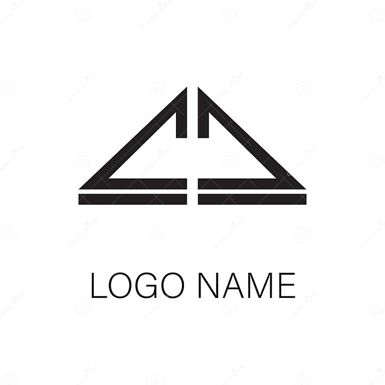 Creative Triangle Shape Logo Design. Stock Vector - Illustration of ...