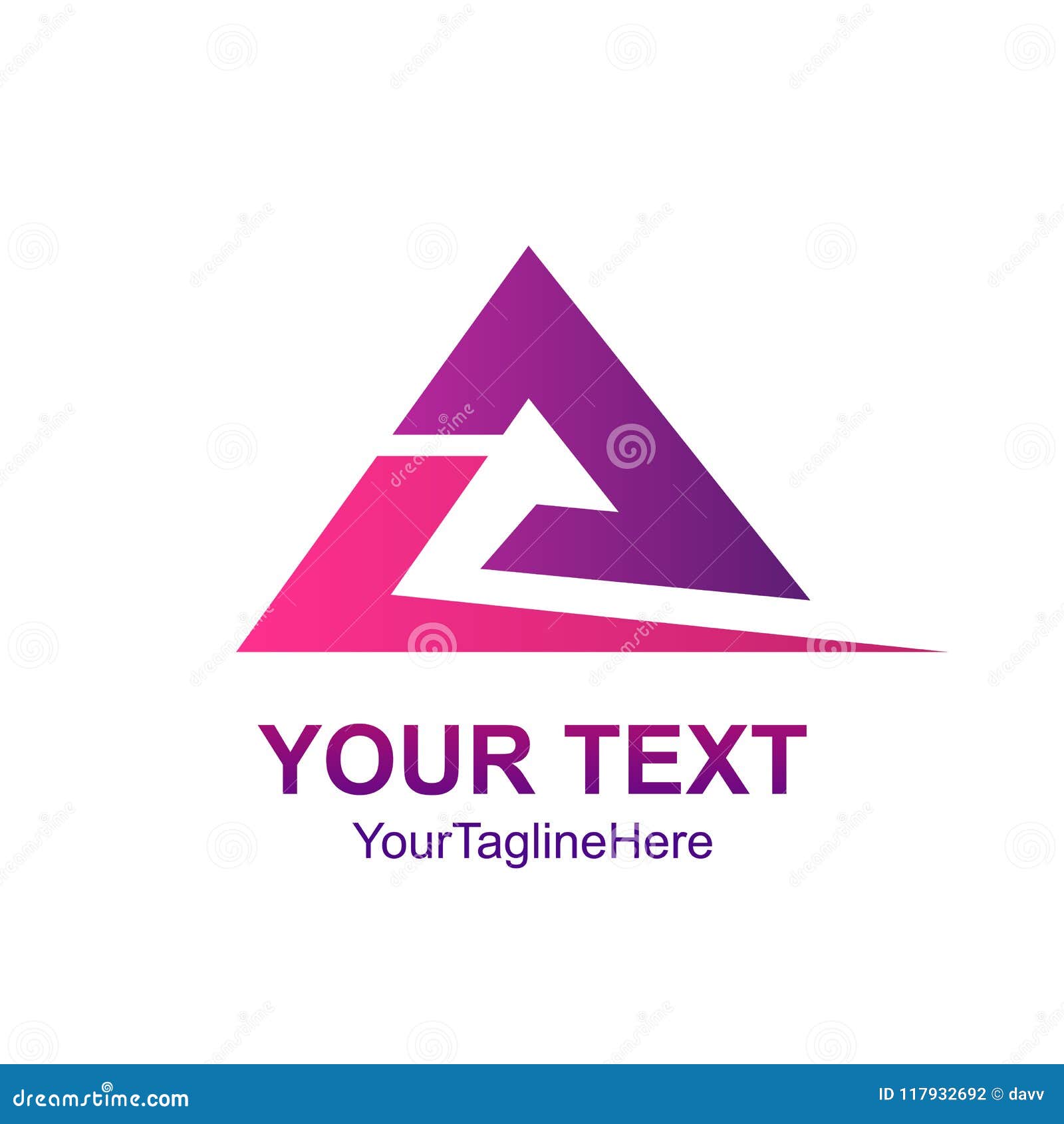 Creative Abstract Triangle Swoosh Vector Logo Design Template Element ...