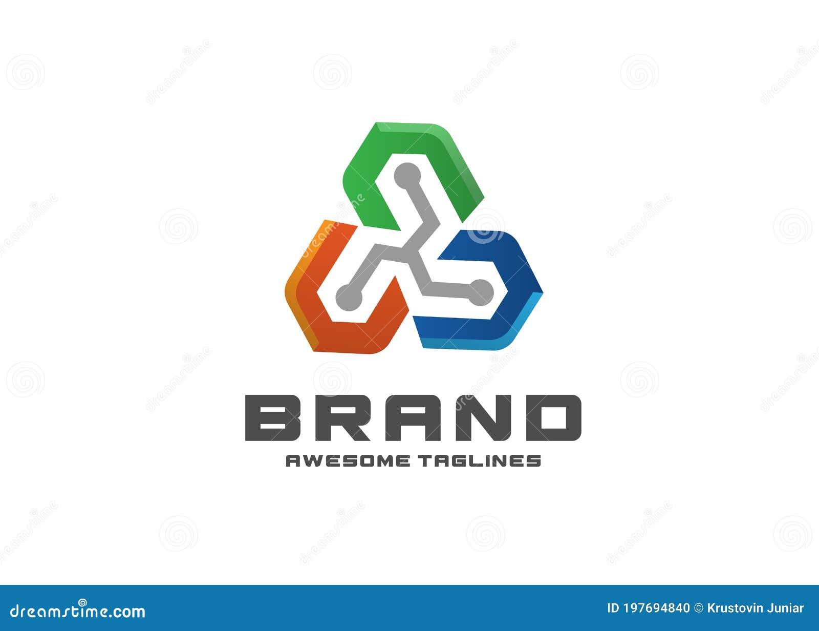 Creative Abstract Triangle Tech Logo Stock Vector - Illustration of ...