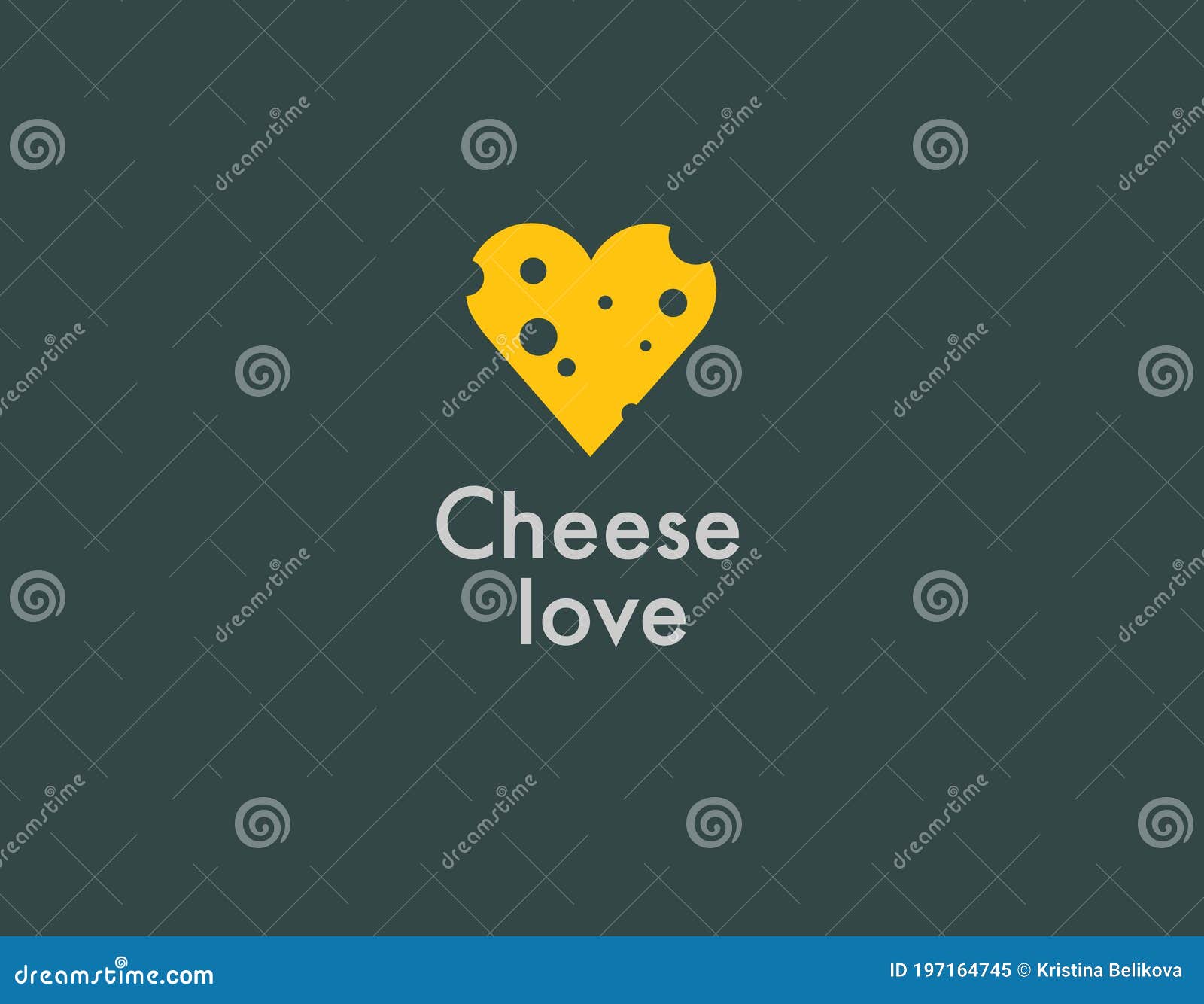 Creative Abstract Yellow Heart Cheese Logo Stock Vector - Illustration ...