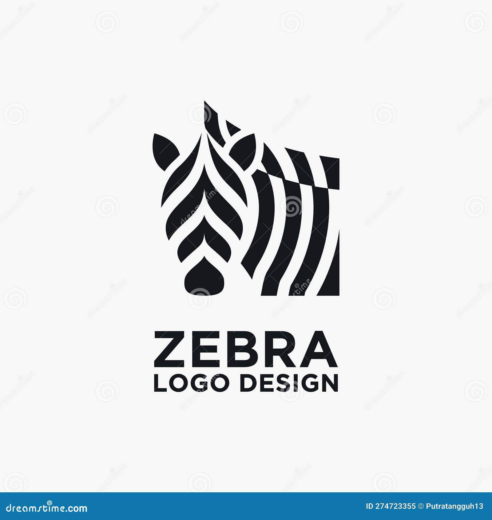 Creative Abstract Zebra Logo Design Stock Vector - Illustration of sign ...
