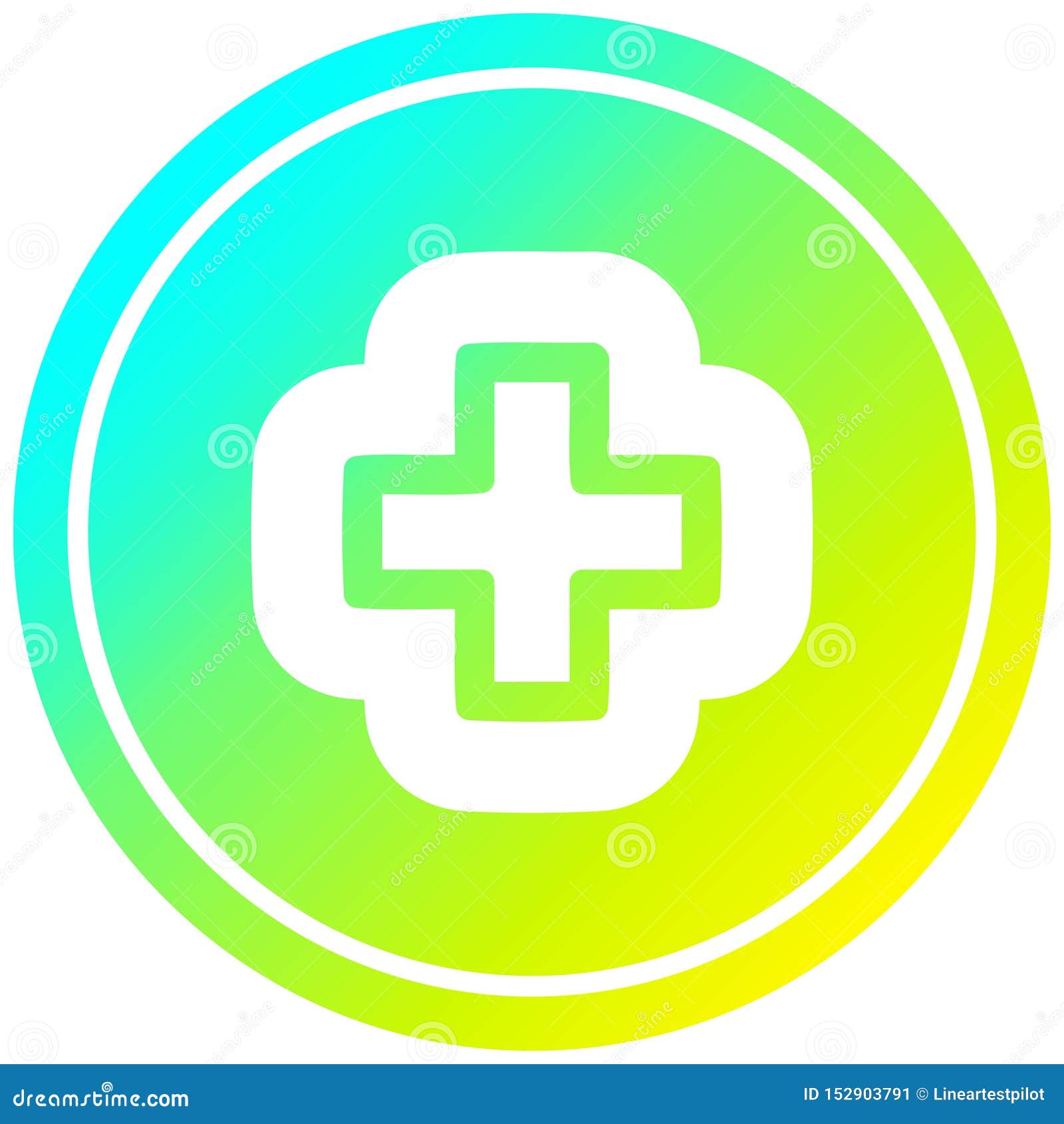 A Creative Addition Symbol Circular in Cold Gradient Spectrum Stock ...