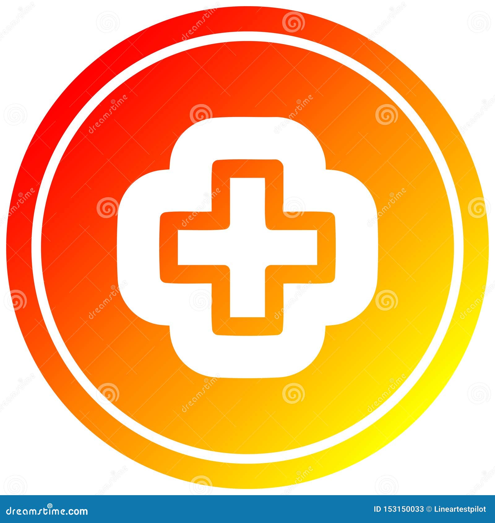 A Creative Addition Symbol Circular in Hot Gradient Spectrum Stock ...