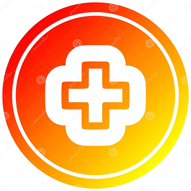 A Creative Addition Symbol Circular in Hot Gradient Spectrum Stock ...