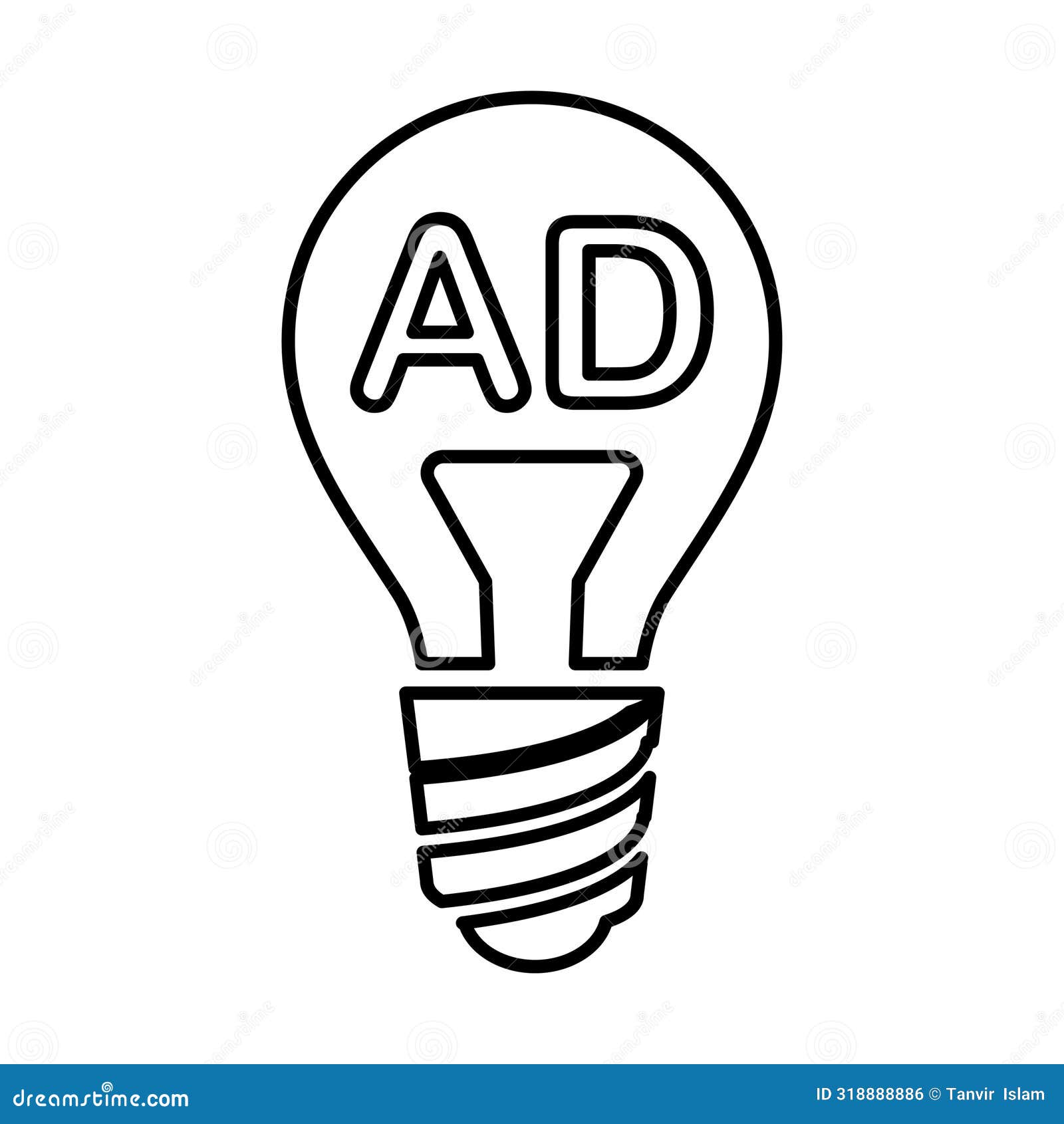 Creative Ads Icon Line Vector Graphics Stock Vector - Illustration of ...